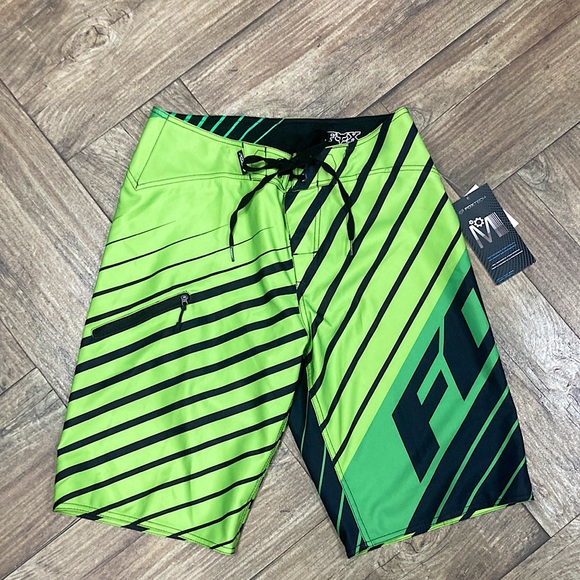 Fox | Swim | Mens Fox Decadence Boardshorts In Green Black Stripes ...